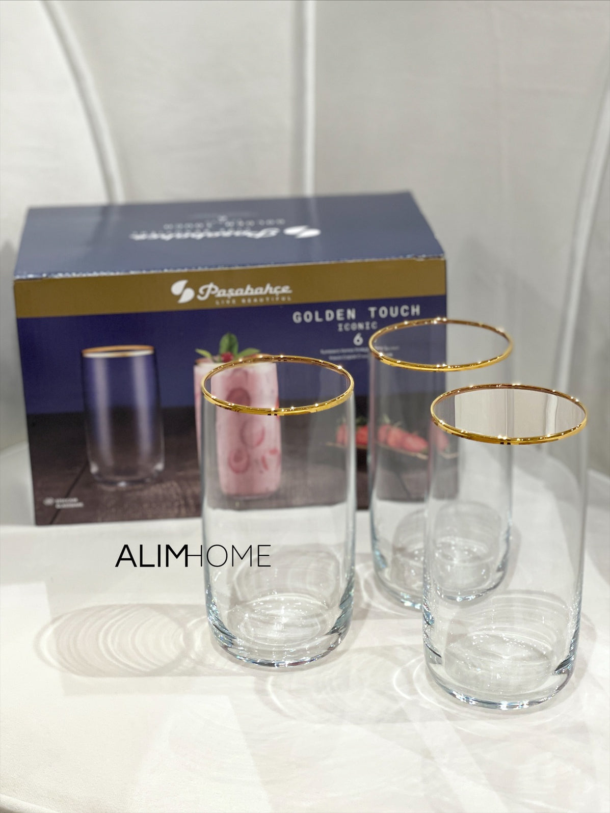 Pasabahce Iconic Gold 6 teilig Trinkglas 365ml — Alim Home